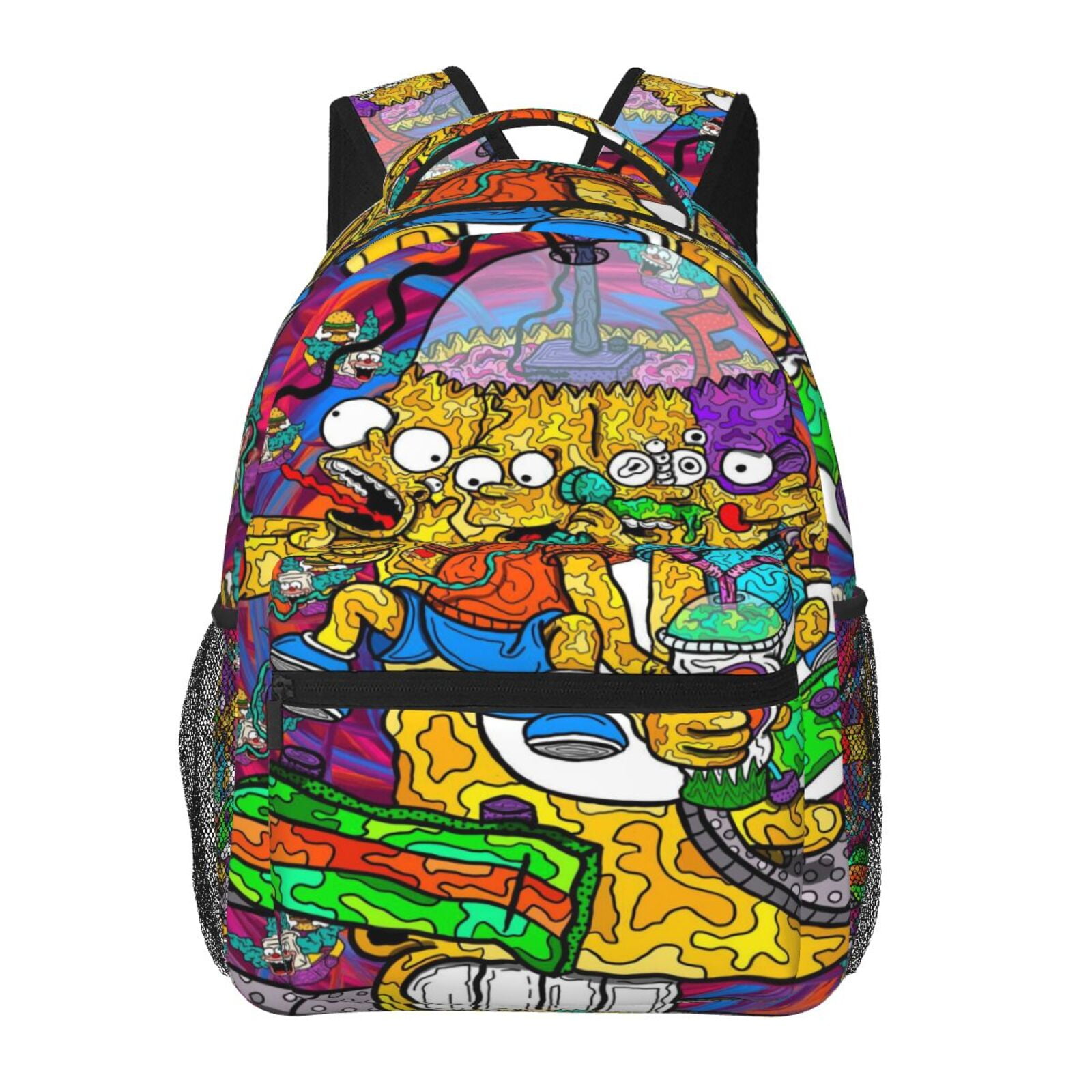 Cartoon Simpsons Backpack Toddler Backpac 15.7" Cute Travel Bag Funny ...