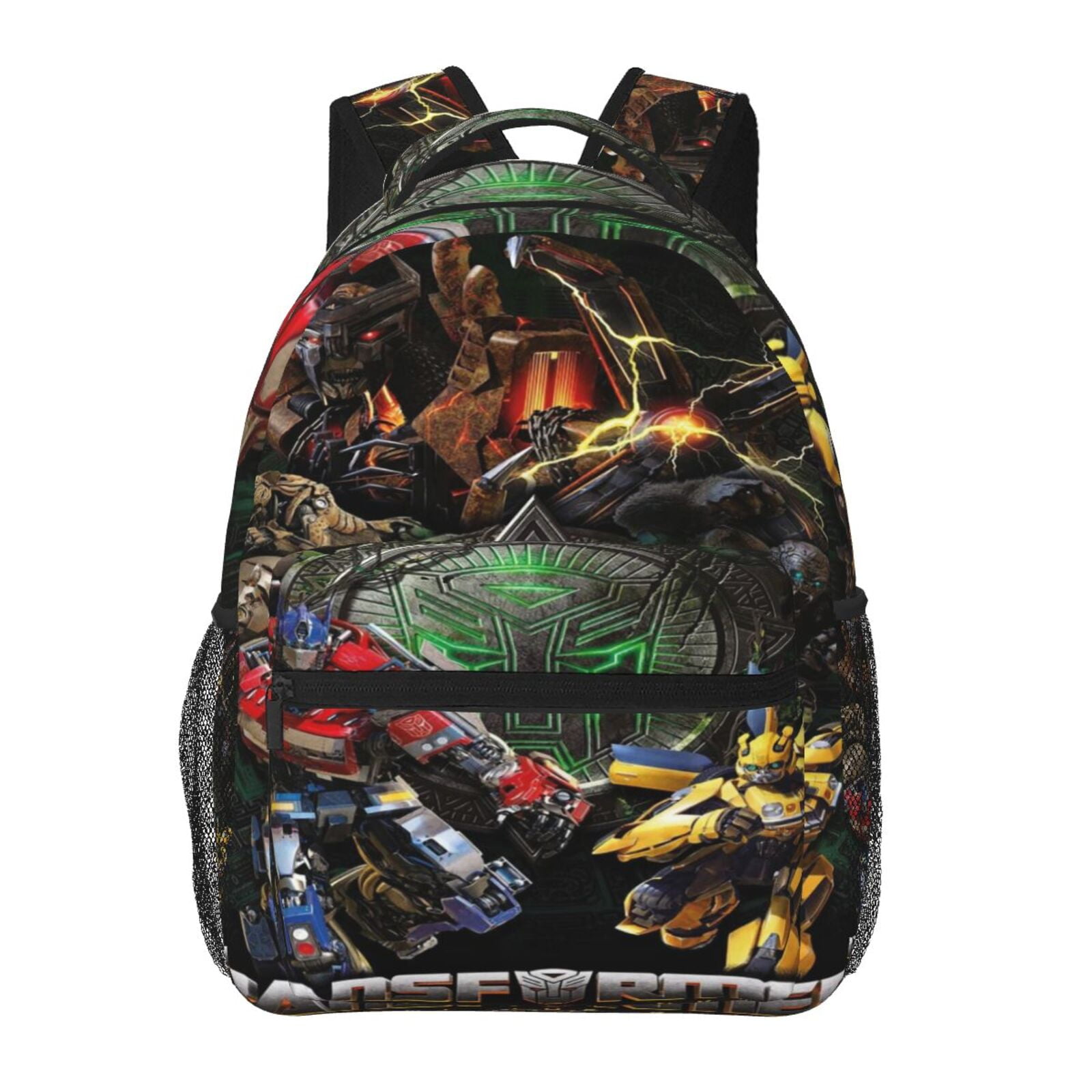 Cartoon Transformers Backpack Toddler Backpac 15.7" Cute Travel Bag ...