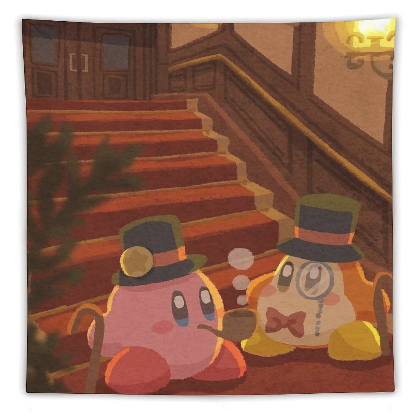 Cartoon Kirby Decor Anime Tapestry, Colorful Wall Art for Home ...