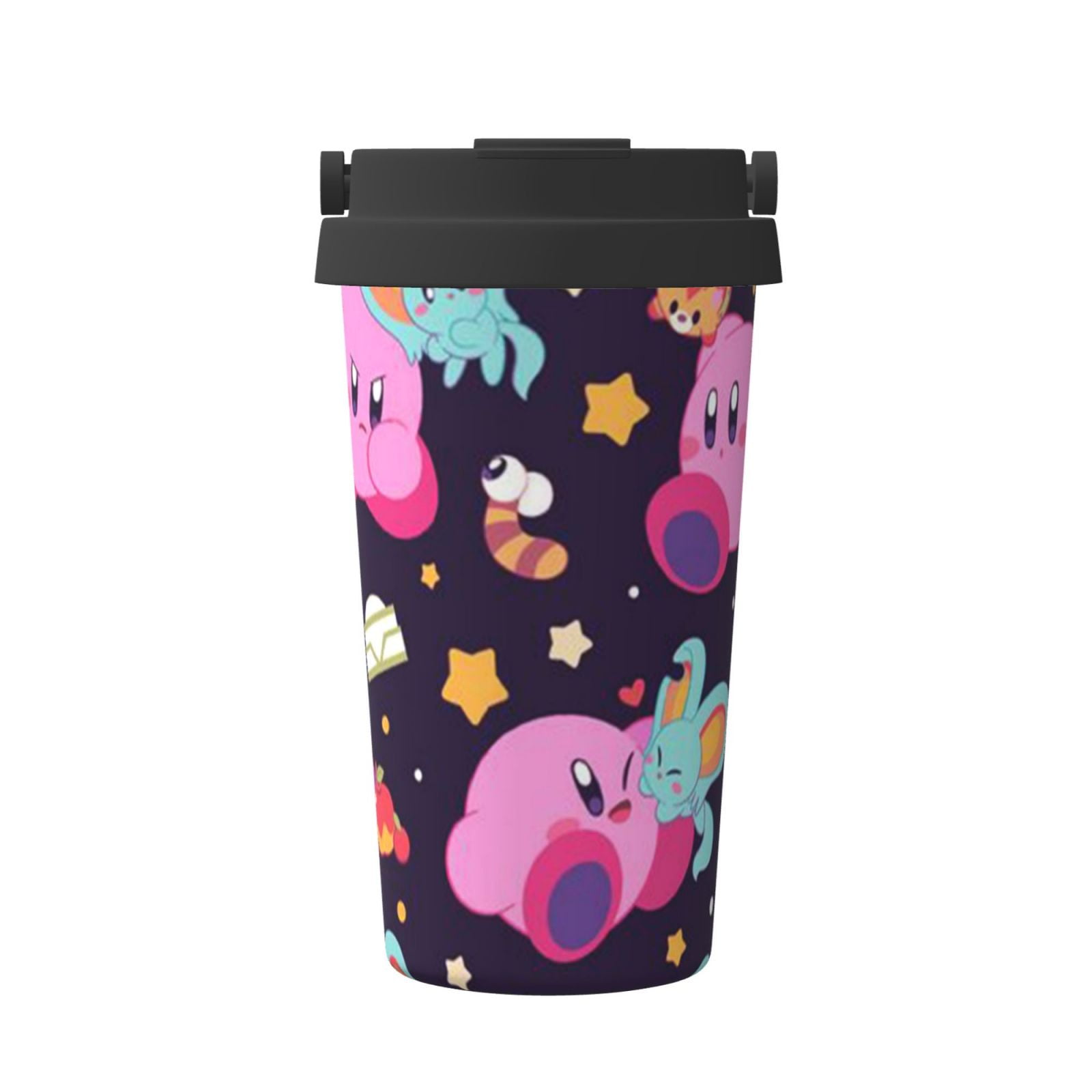 Cartoon Kirby Portable Insulated Coffee Mug Unisex Thermos Cup ...