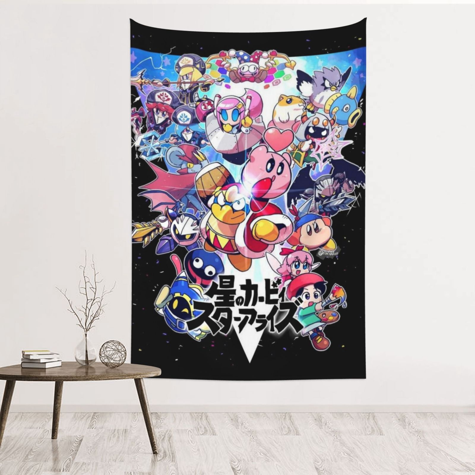 Cartoon Kirby Tapestry Wall Decor Wall Hanging Cartoon Suitable for ...