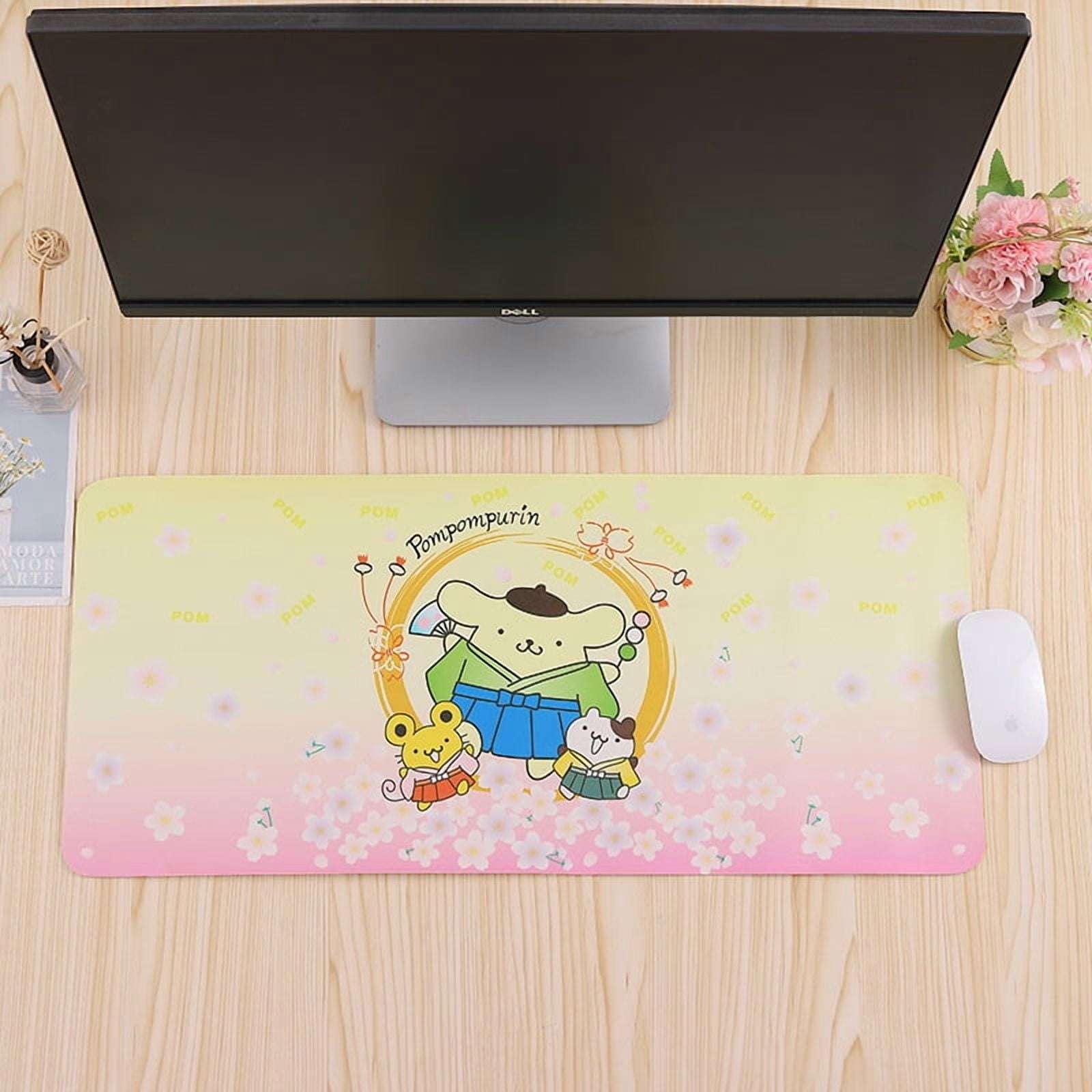 Cartoon Kitty Cat CNMR My Melody PU Long-Style Desk Mat Computer Mouse ...
