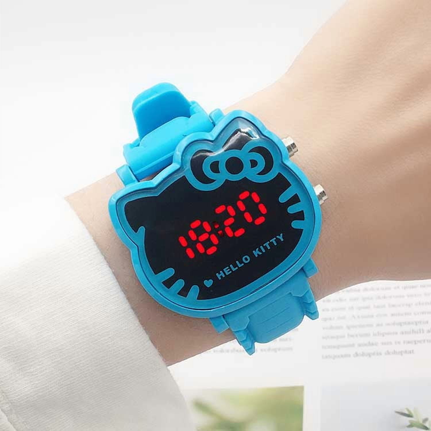 Cartoon Kitty Cat LED Nightlight Watch Fashion Digital Electronic Watch ...