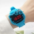 Cartoon Kitty Cat LED Nightlight Watch Fashion Digital Electronic Watch ...