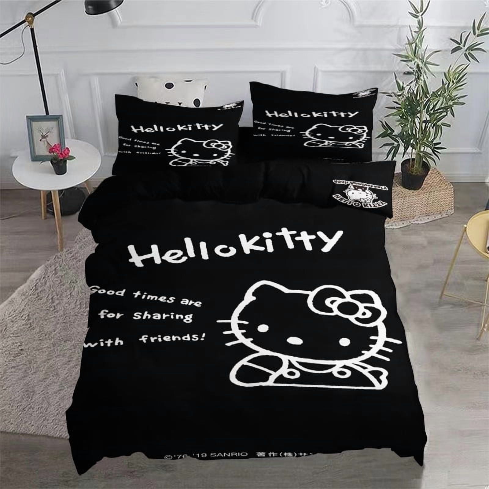 Cartoon Kitty Cat My MLD Purin Digital Print Duvet Cover Three-piece ...
