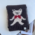 Cartoon Knit Jacquard Teddy Bear Scarf for Women, Winter Atmosphere ...