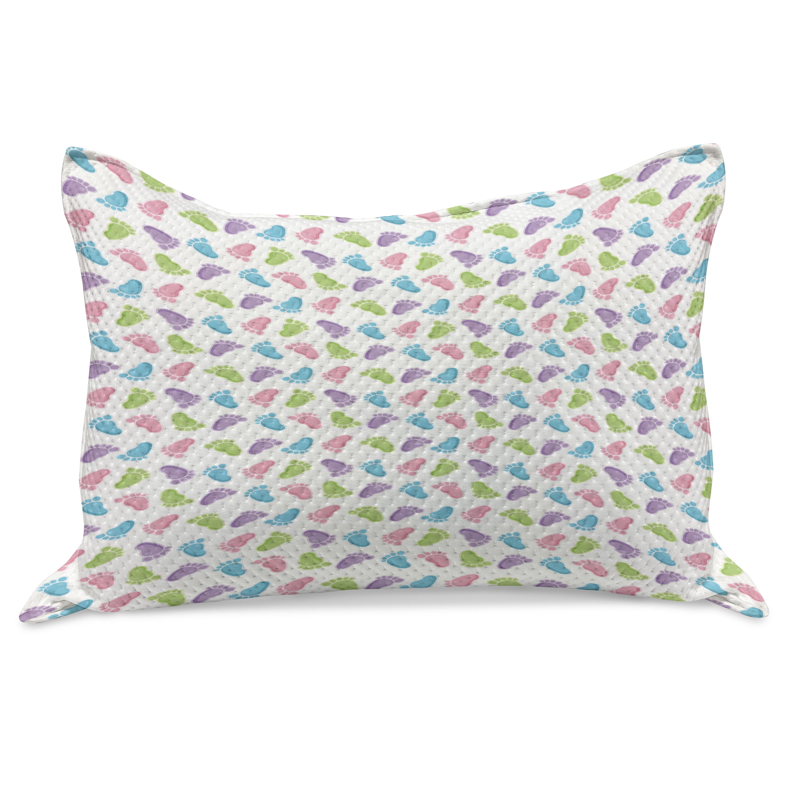 Cartoon Knitted Quilt Pillowcover, Footprints Pattern in Many Tones ...