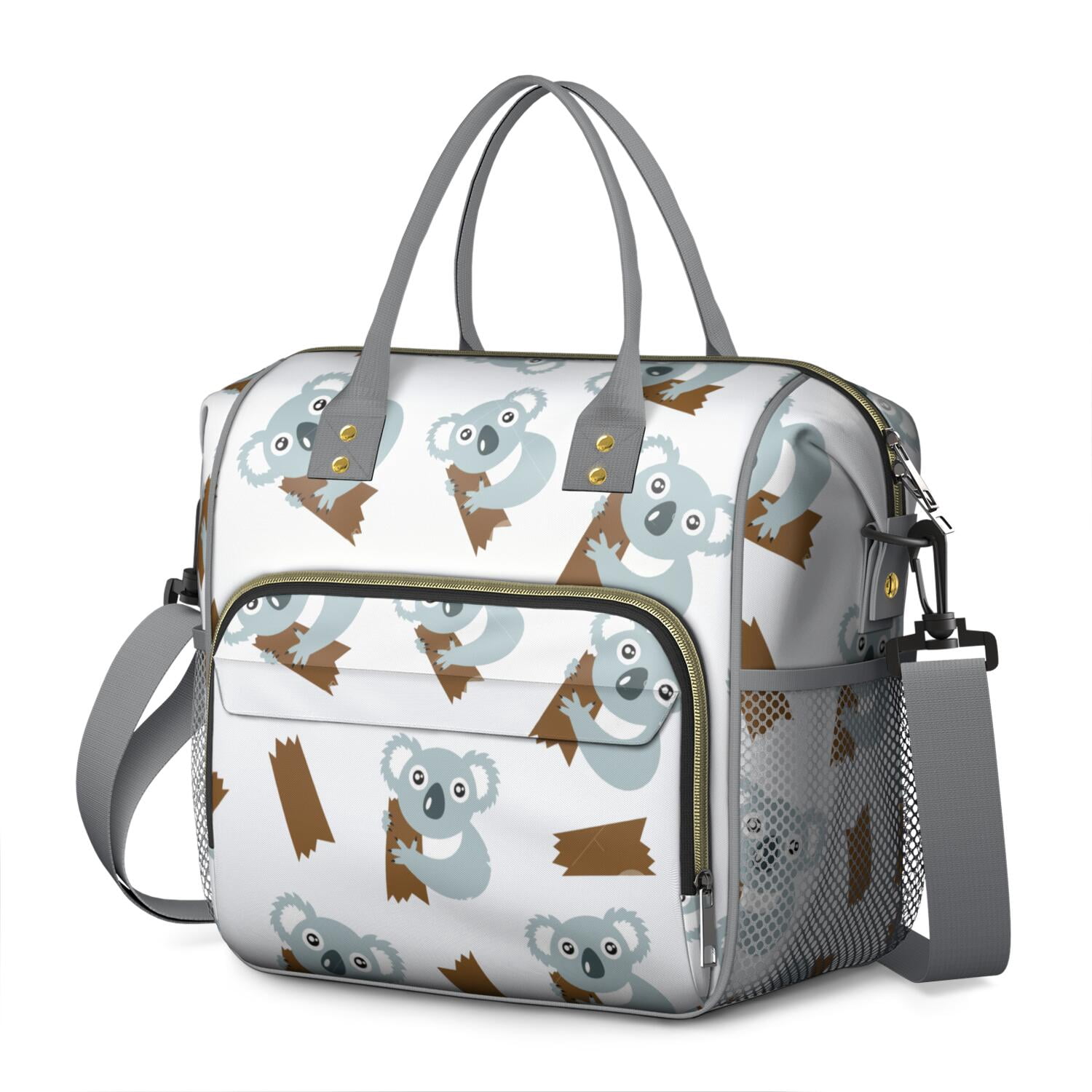 Cartoon Koala and Animal Print Insulated Lunch Bag, Large Leakproof ...