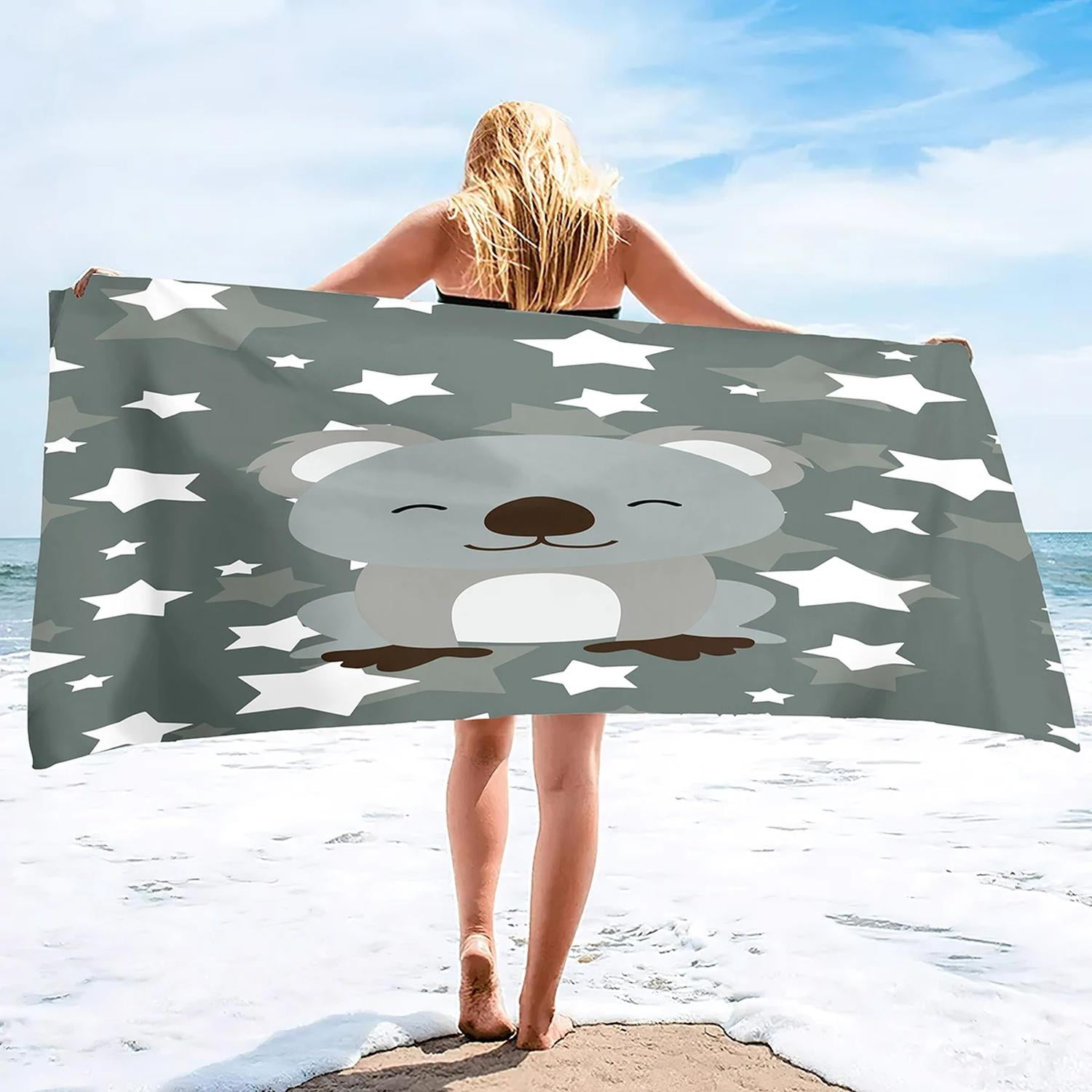 Cartoon Koala Beach Towel,Microfiber Large Bath Towels,Quick Dry Pool ...