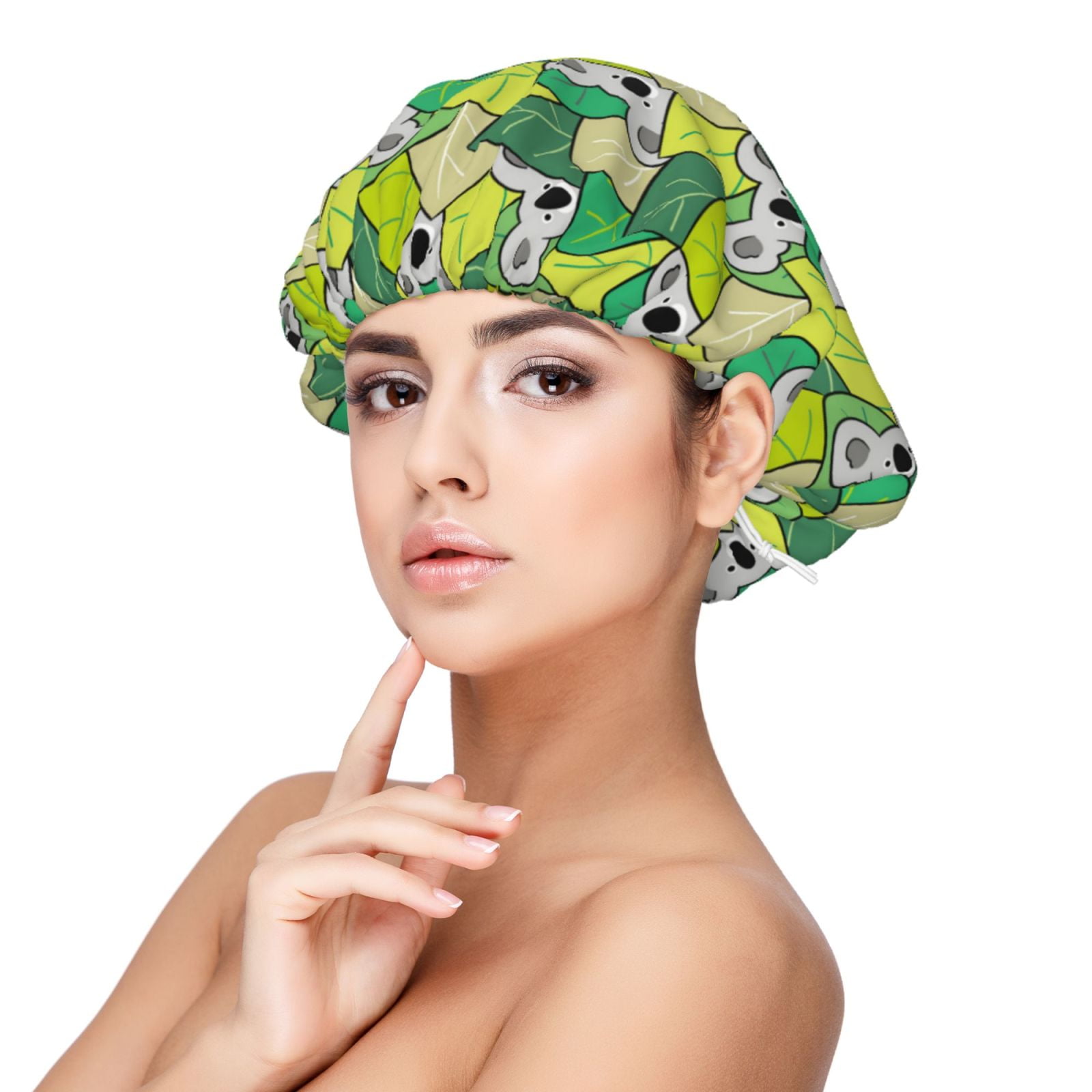 Cartoon Koala Bear and Leaf Silk Bonnet for Sleeping Women/Men ...