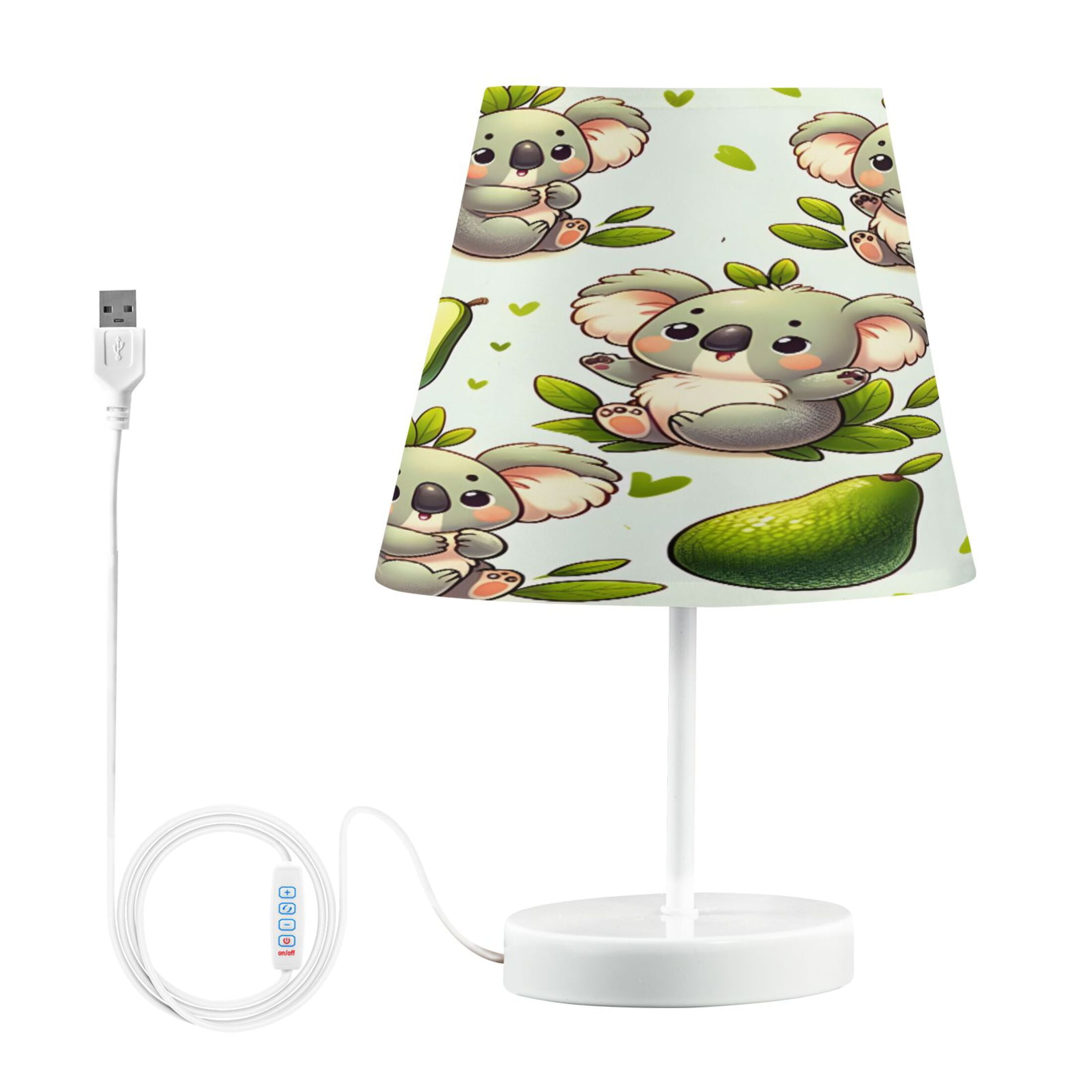 Cartoon Koala and Avocado Desk Lamp LED Table Nightstand Lamps with 3 ...