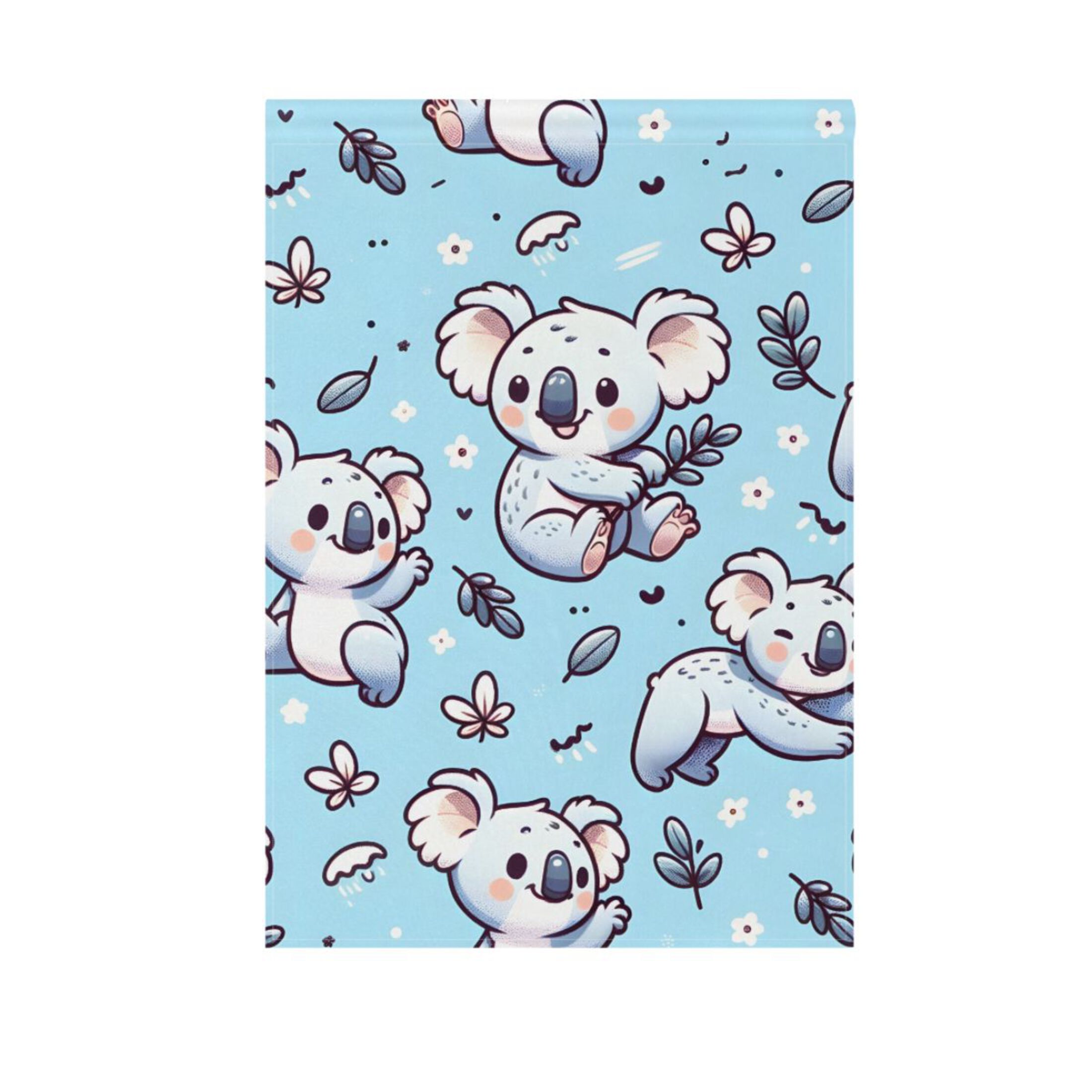 Cartoon Koala and Leaf Garden Flag 28"x40" Double-Sided Yard Flags for ...