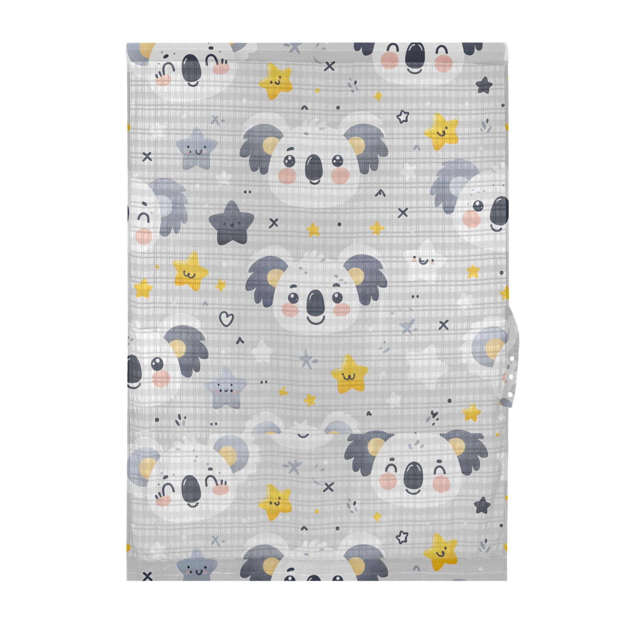 Cartoon Koala and Star Door Curtain Sheer Privacy Light Filtering ...
