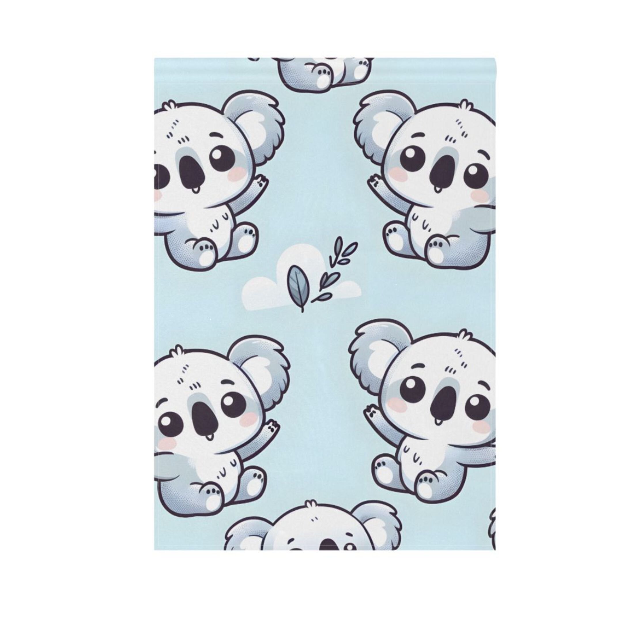 Cartoon Koala with Leaf Garden Flag 12"x18" Double-Sided Yard Flags for ...