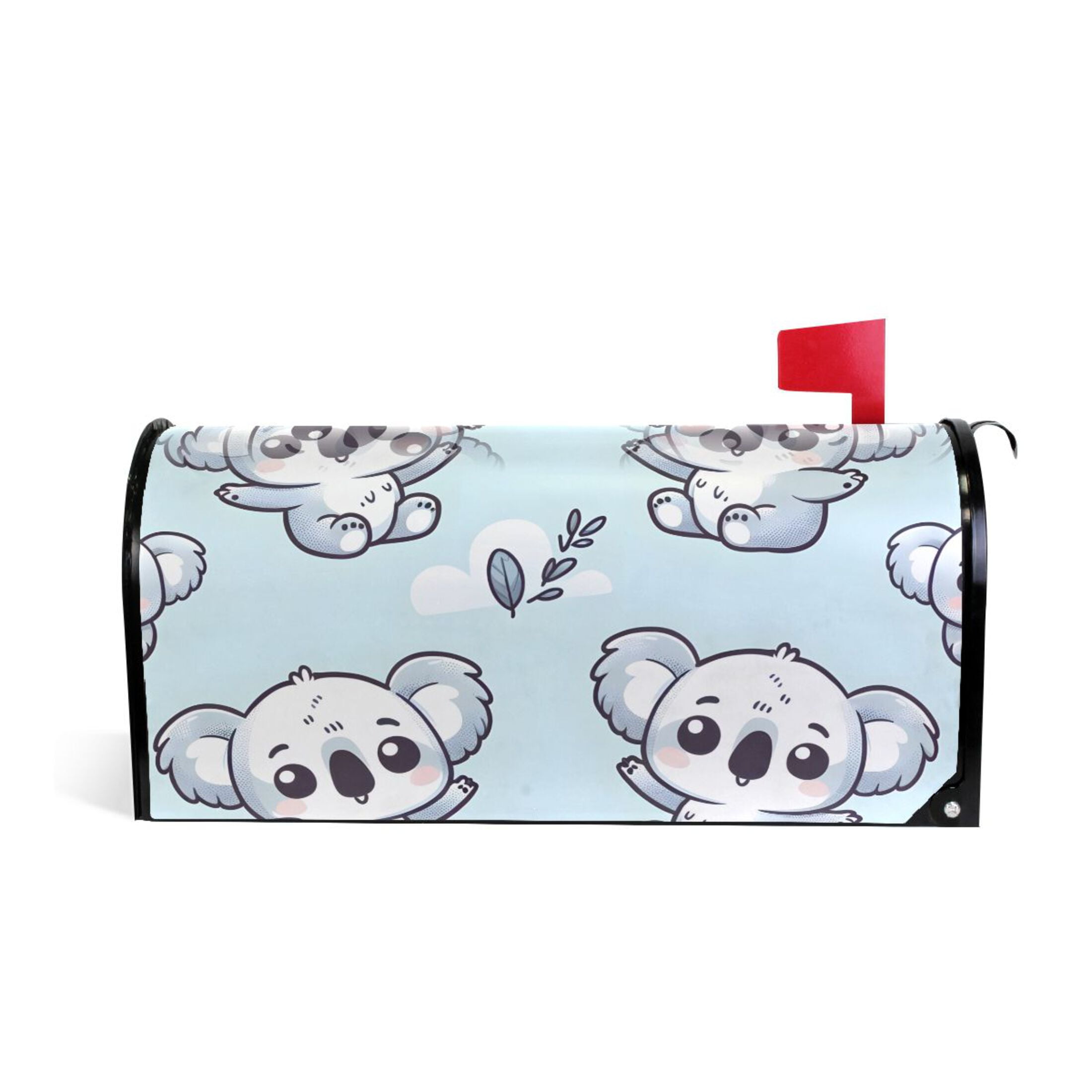 Cartoon Koala with Leaf Magnetic Mailbox Covers 21" X 18" Post Letter ...