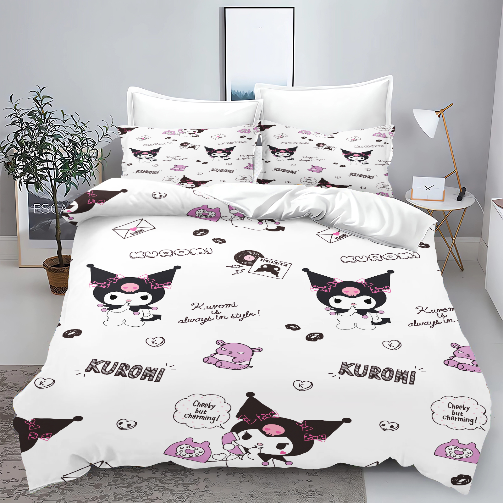 Cartoon Kuromi Home Duvet Cover Without Quilt Pillowcase Without ...