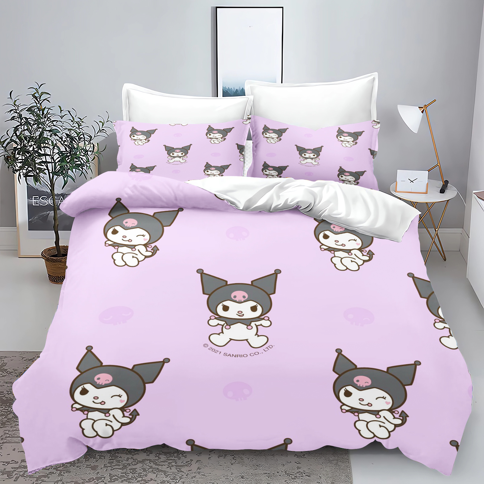Cartoon Kuromi Home Duvet Cover Without Quilt Pillowcase Without ...