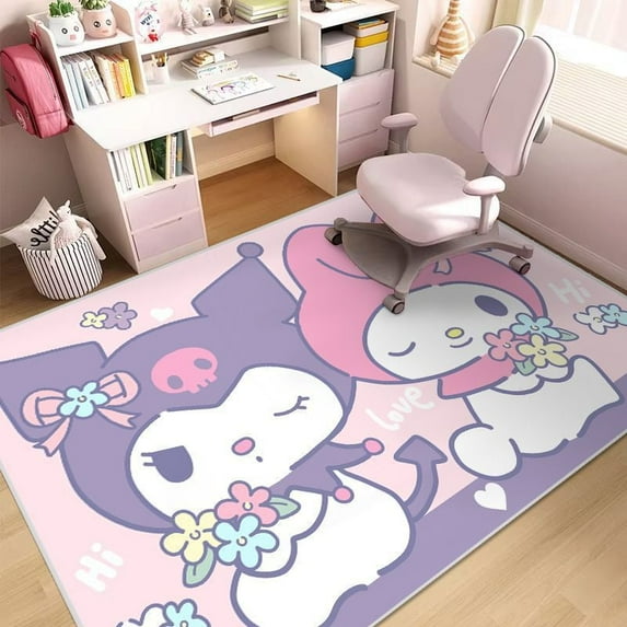 Cartoon Kuromi Ins-style Home Rug Living Room Carpet Bedroom Decoration ...