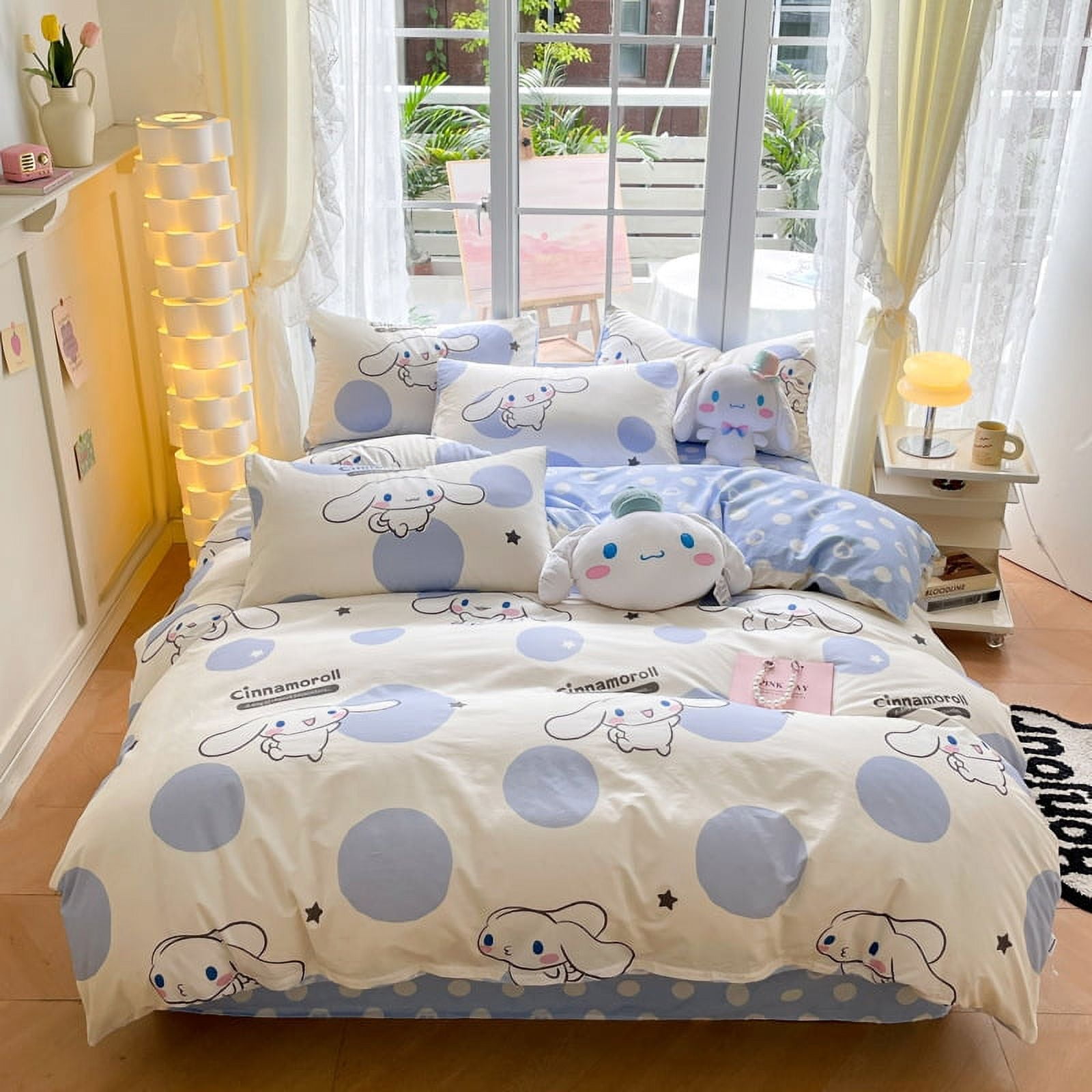 Cartoon Kuromi My MLD CNMR Big-ear Dog 100% Cotton Bedding Four-piece ...