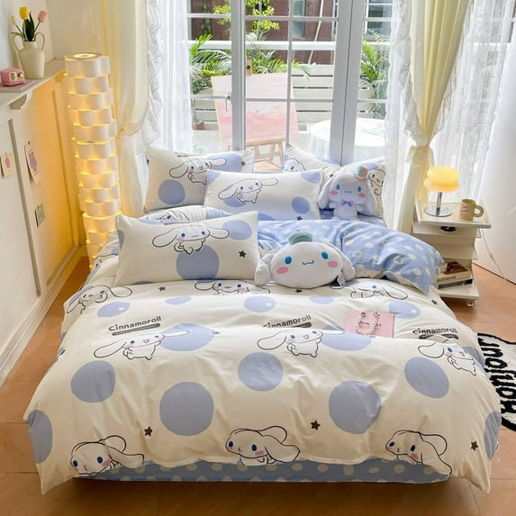 Cartoon Kuromi My MLD CNMR Big-ear Dog 100% Cotton Bedding Four-piece ...