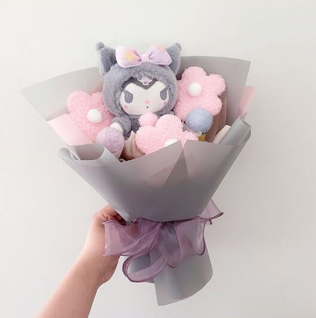 Cartoon Kuromi My Melody KT Cat PC Dog Plush Bouquet Soft Stuffed Dolls ...