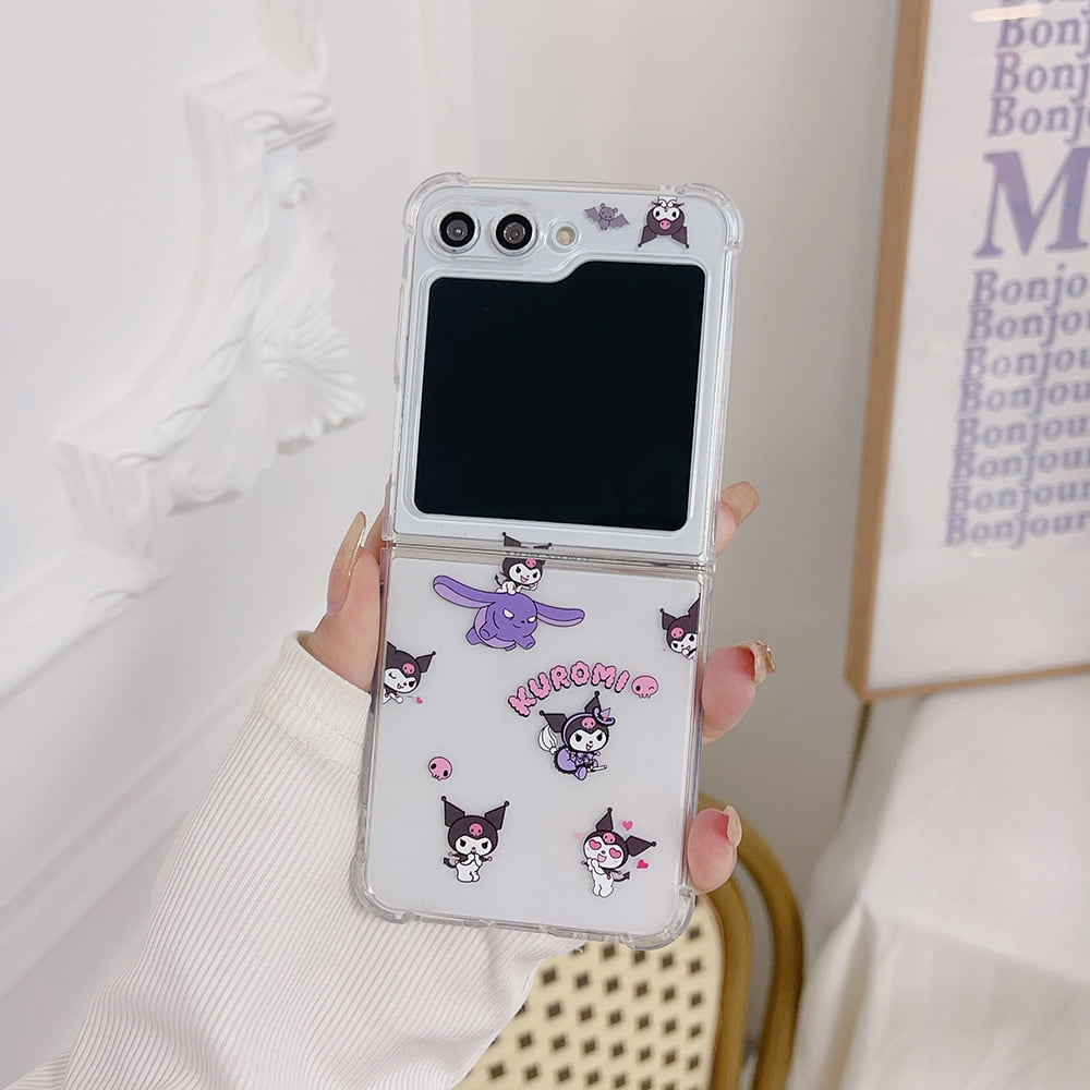 Cartoon Kuromi My Melody with Bracelet Phone Case for Samsung Galaxy Z ...
