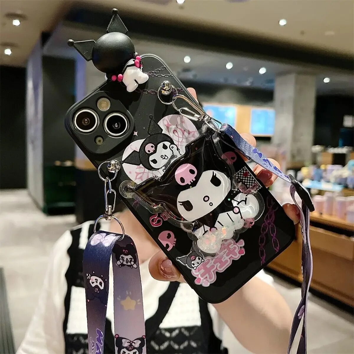 Cartoon Kuromi Sanrio phone cases for iPhone 15 14 13 12 11 pro Max ...