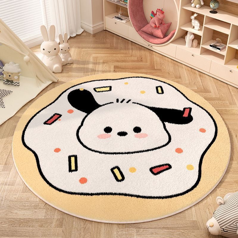 Cartoon Kuromi round carpet /rug with a high level of appearance ...