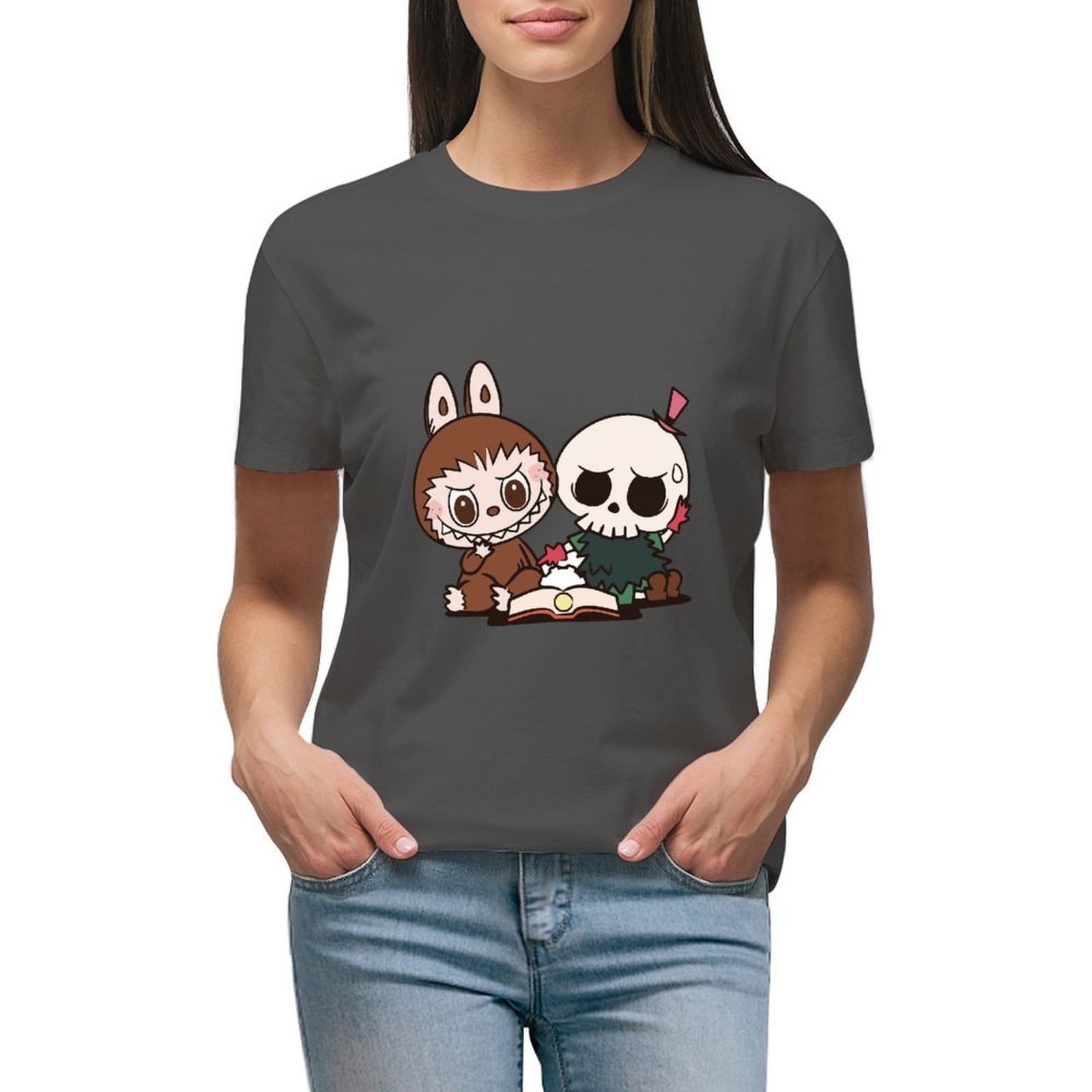 Cartoon Lab-ubu T-Shirt Women's Casual Shirts Summer Beach Tee Gift for ...