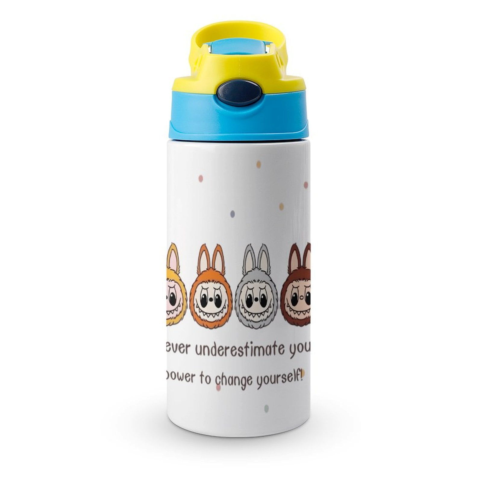 Cartoon Lababa Water Cup Flip-Top Water Cup Cute Stainless Steel Water ...