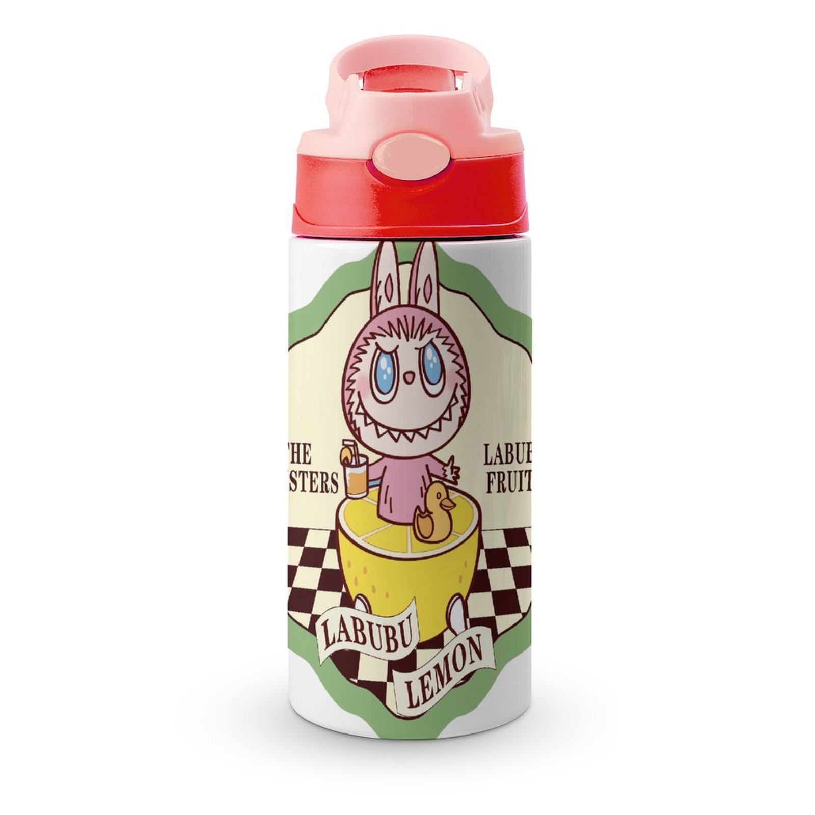 Cartoon Lababa Water Cup Flip-Top Water Cup Cute Stainless Steel Water ...