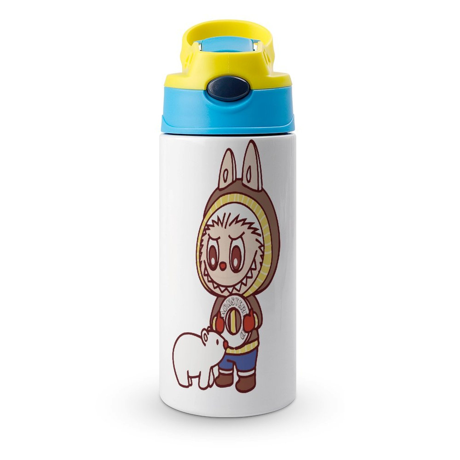 Cartoon Lababa Water Cup Flip-Top Water Cup Cute Stainless Steel Water ...