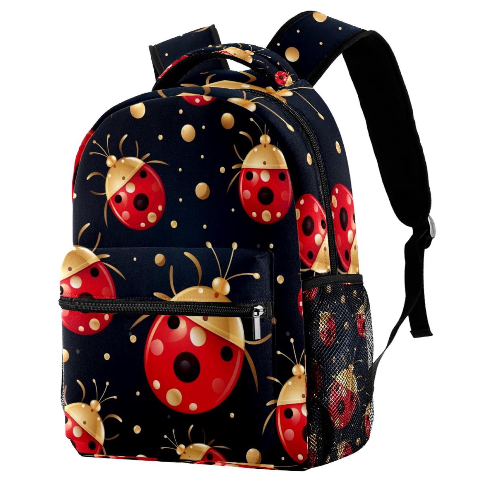 Cartoon Ladybird Red Lightweight Backpacks Roomy Interior, Casual ...