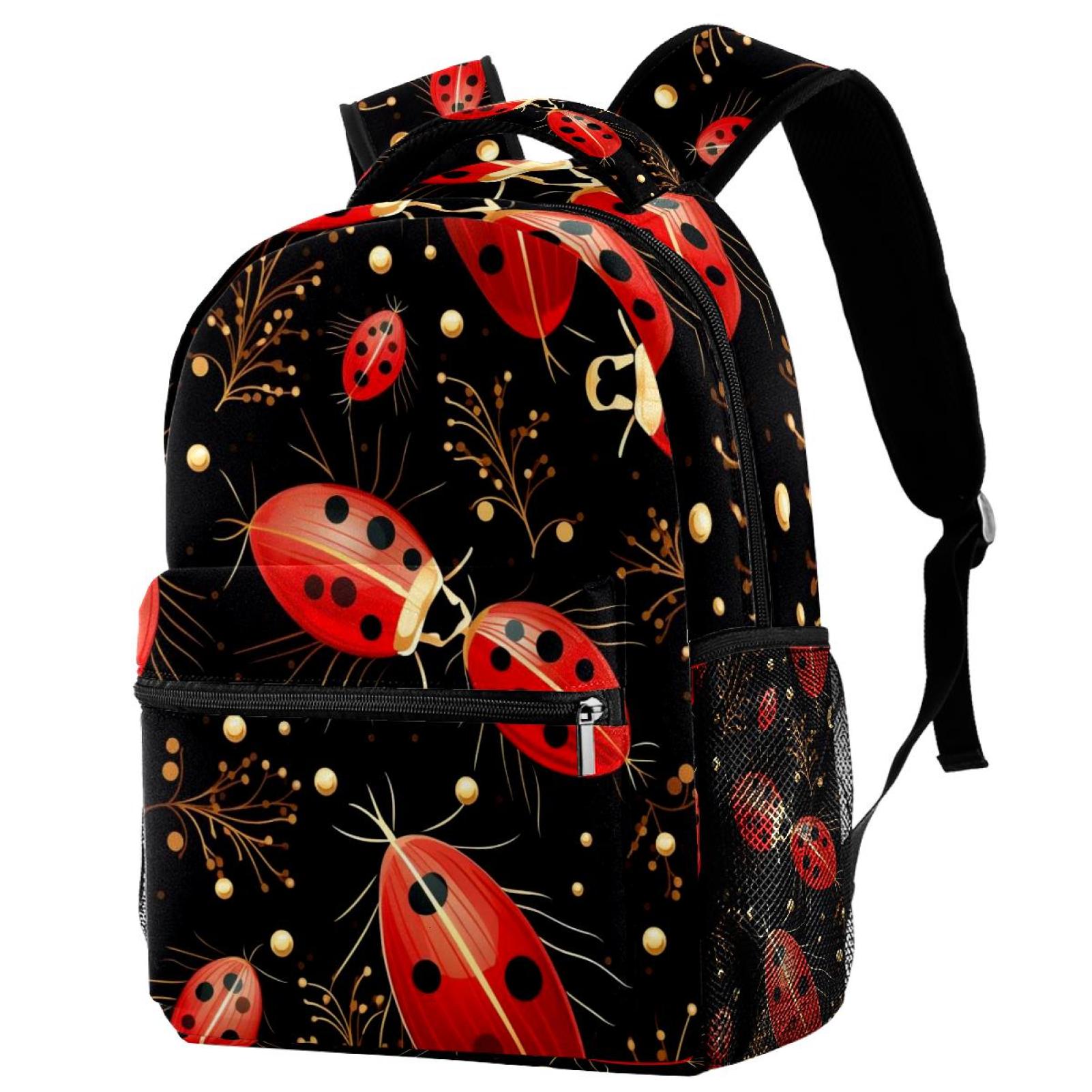 Cartoon Ladybug Cute Casual Backpacks Lightweight Premium Backpack with ...