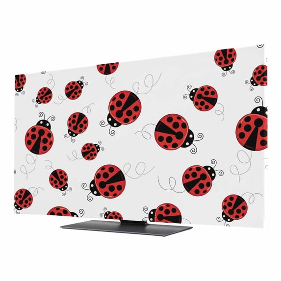 Cartoon Ladybug Elastic Indoor TV Cover 85" Dust Protector, Stretch ...