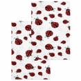 Cartoon Ladybug Hand Towels Set, Waffle Weave Kitchen Towels 2 Pieces ...