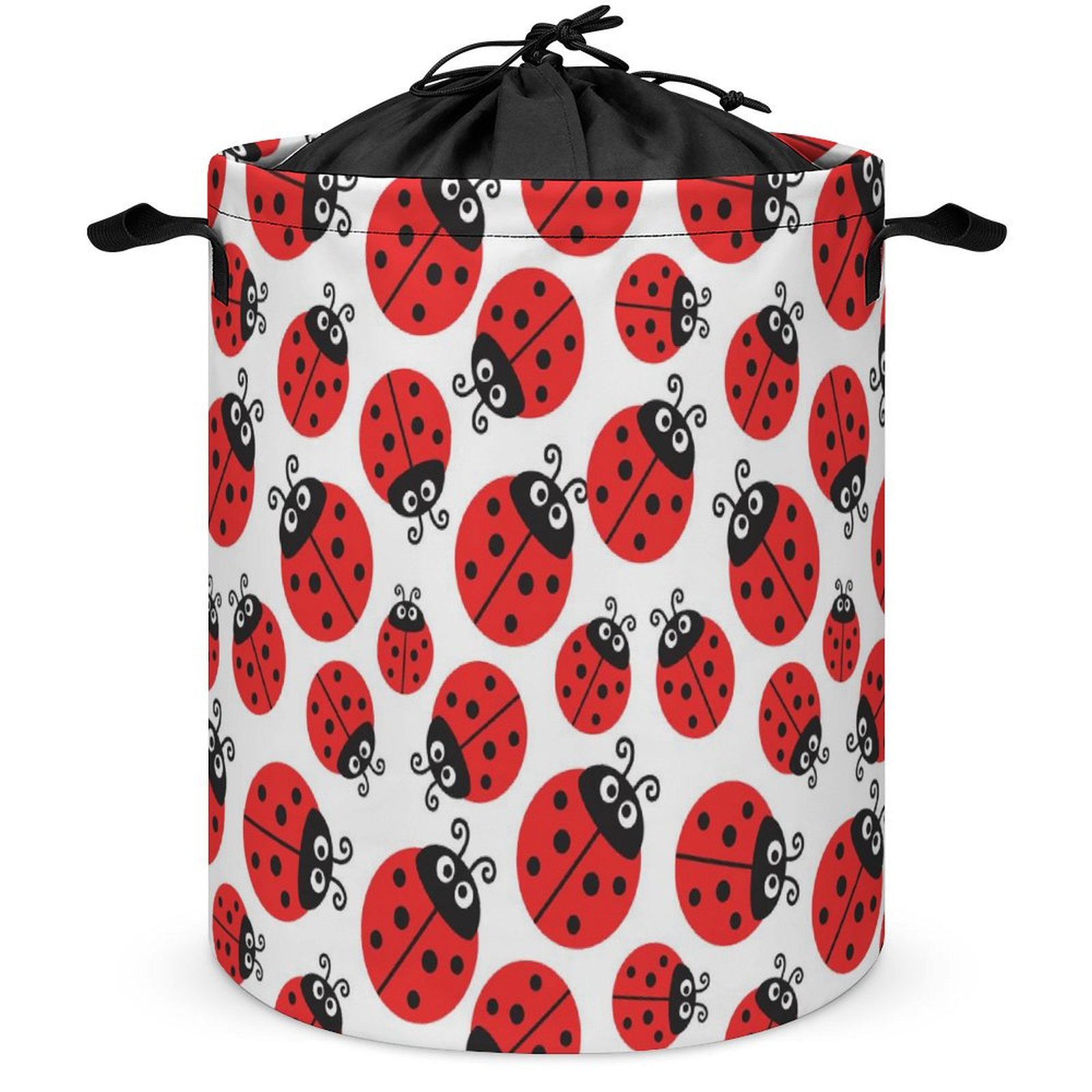 Cartoon Ladybug Laundry Basket Dirty Clothes Hamper, Waterproof Laundry ...