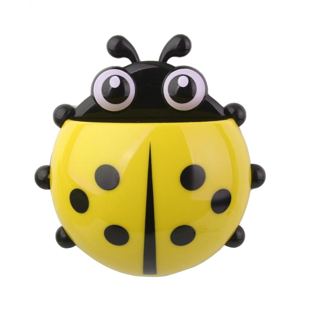 Cartoon Ladybug Toothbrush Holder For Kids Storage Rack Bathroom Decor ...