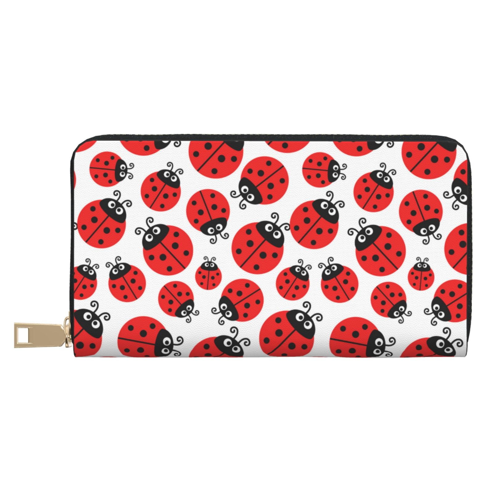 Cartoon Ladybug Wallet Women, Leather Bifold Multi Card Wallet, Women's ...