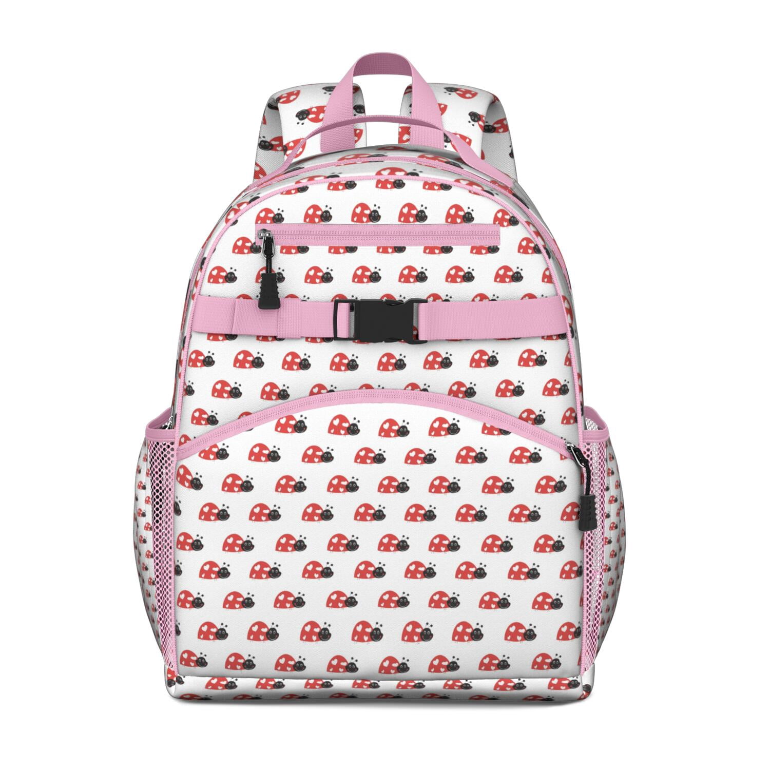 Cartoon Ladybug Waterproof Backpack - Lightweight Ergonomic Book Bag ...