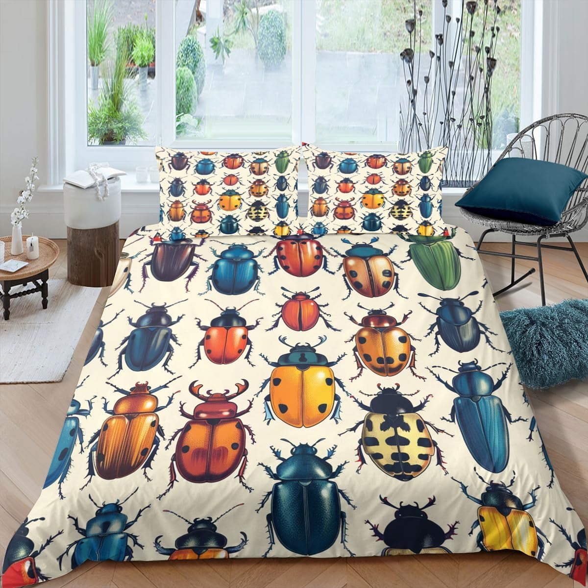 Cartoon Ladybugs Bedding Sets Types of Cicadas Duvet Cover Cute ...