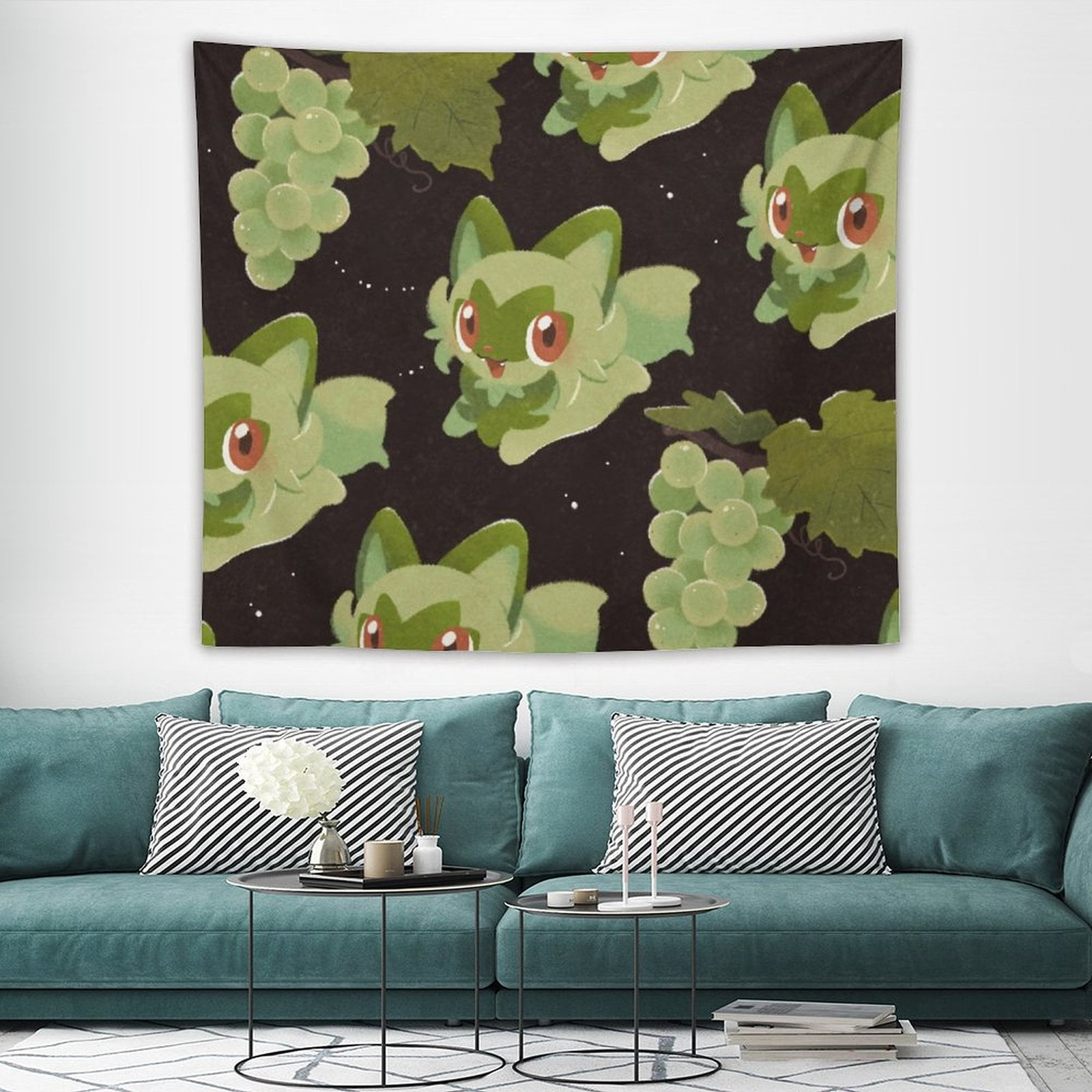 Cartoon Leafeon Tapestry,Wall Tapestry,Tapestries Wall Hanging for Guys ...