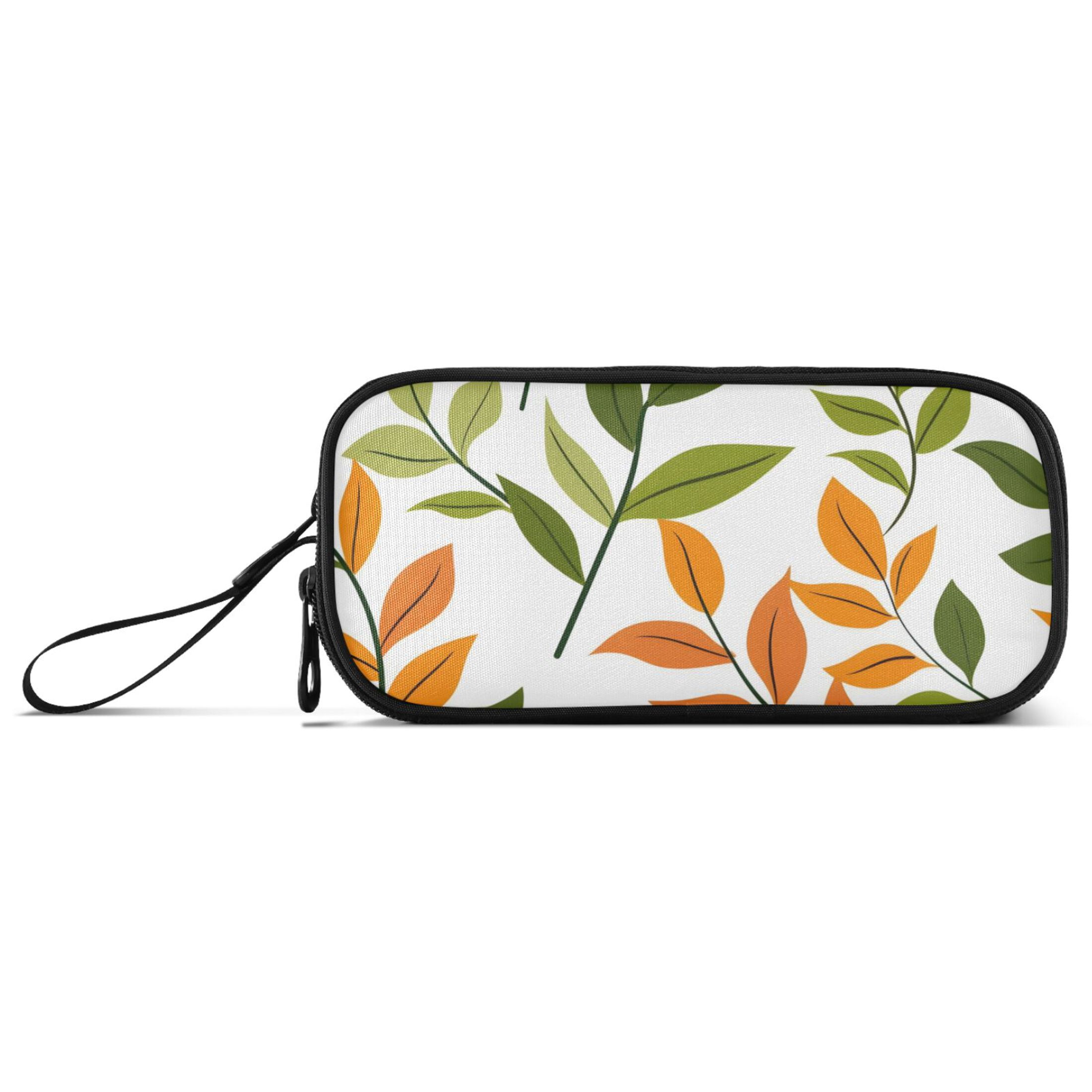 Cartoon Leaves in Green and Orange Pencil Case Stationary Holder Pen ...