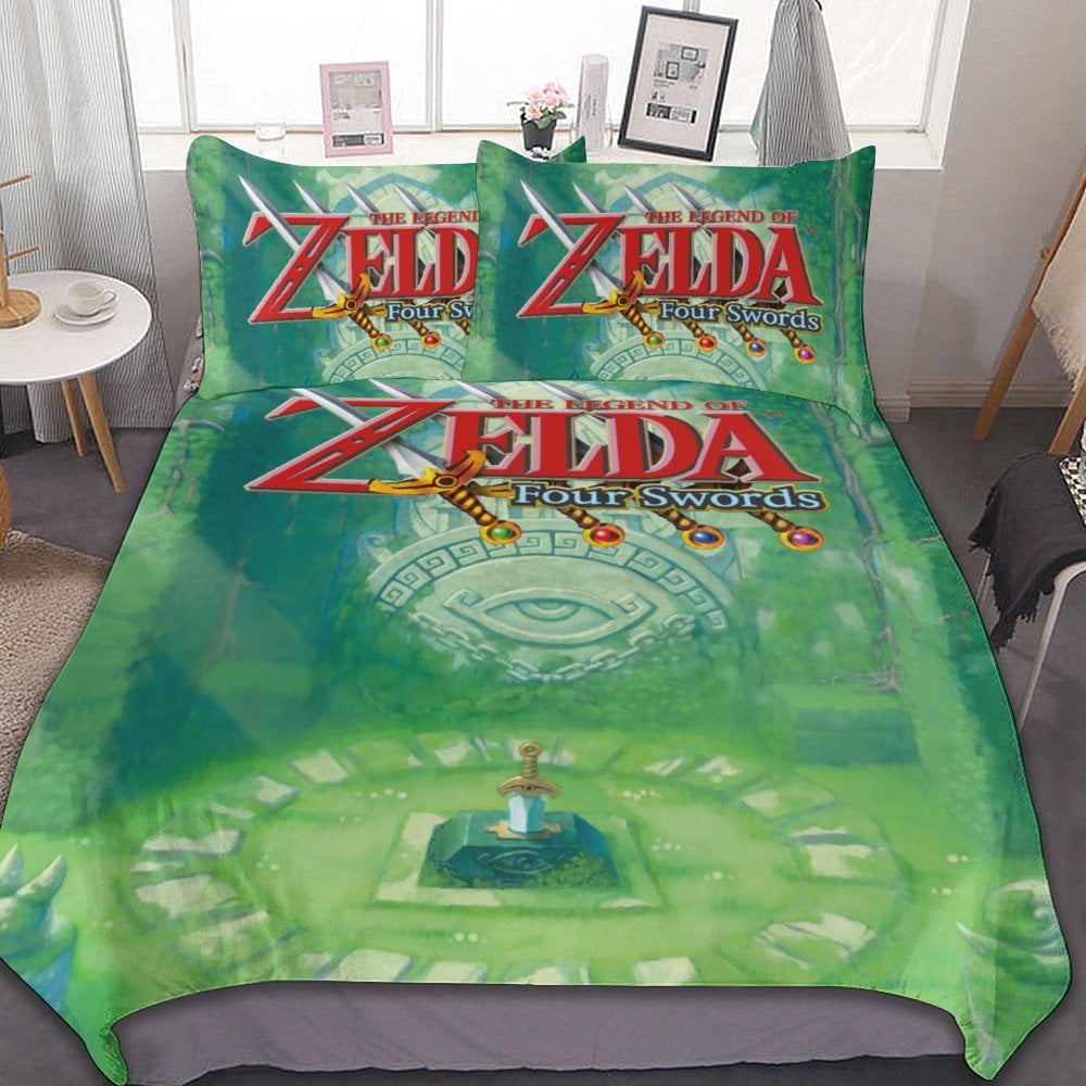 Cartoon Legend Of Zelda 3-Piece Bed Set Warm and Comfortable Kawaii ...