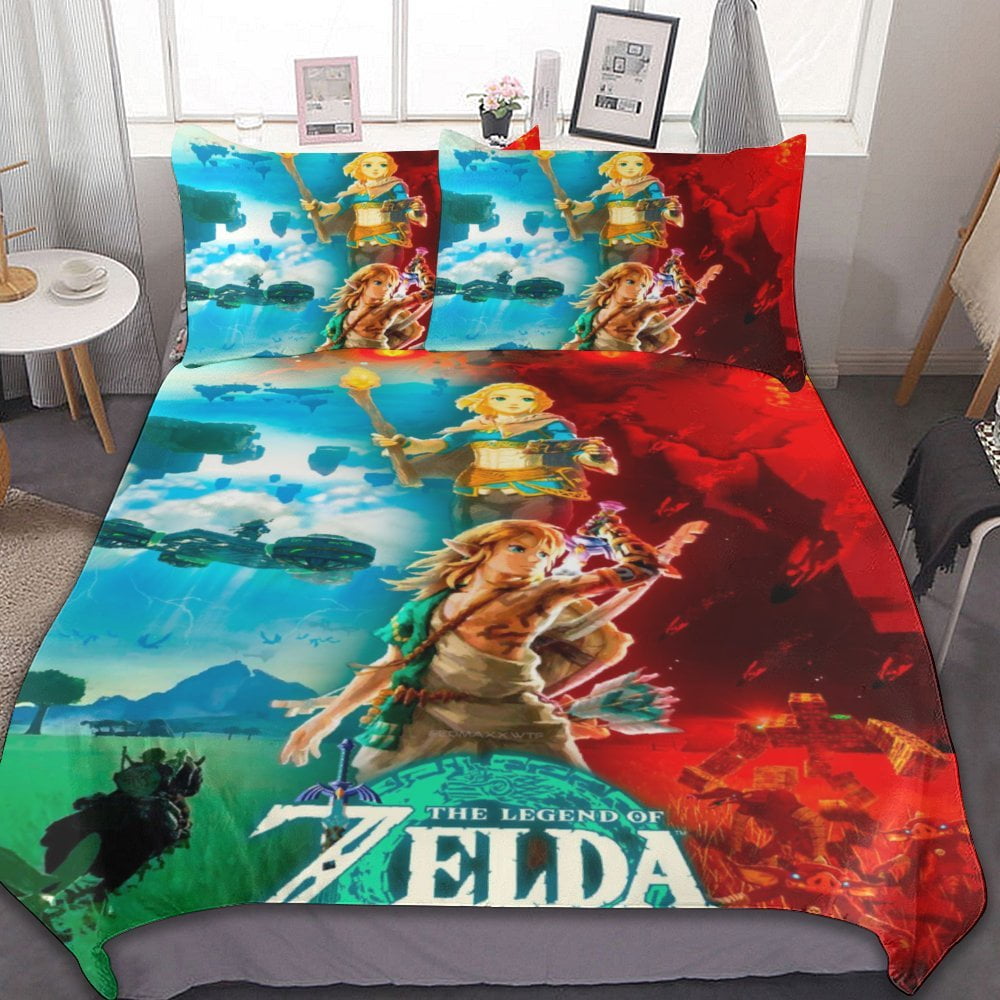 Cartoon Legend Of Zelda 3-Piece Bed Set Warm and Comfortable Kawaii ...