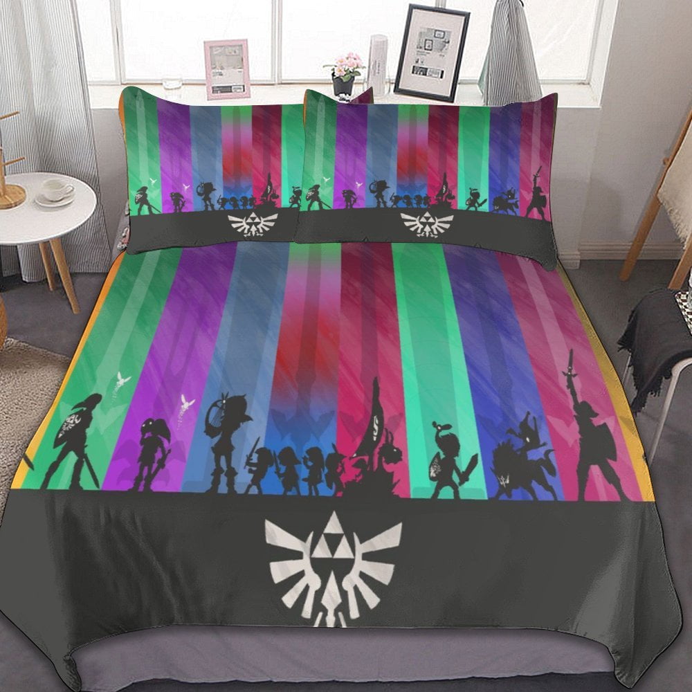 Cartoon Legend Of Zelda 3-Piece Bed Set Warm and Comfortable Kawaii ...