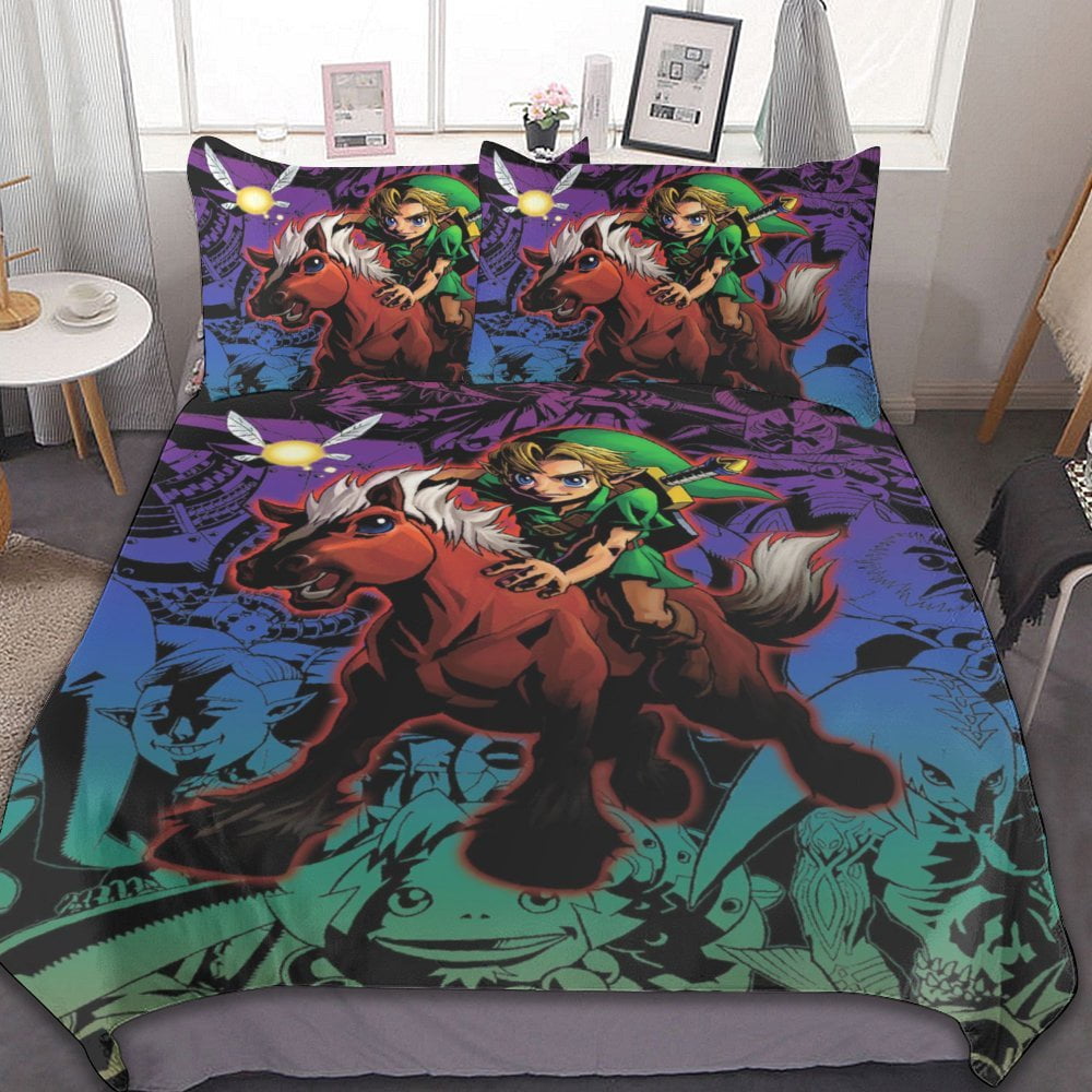 Cartoon Legend Of Zelda 3-Piece Bed Set Warm and Comfortable Kawaii ...