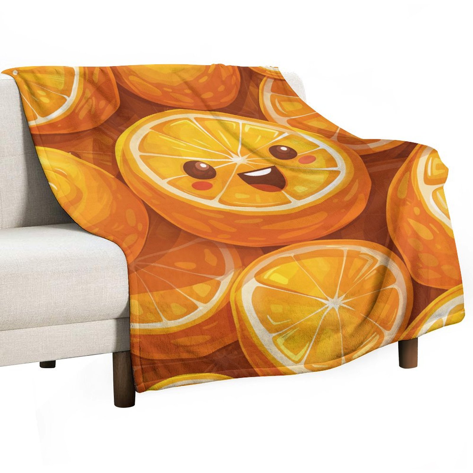 Cartoon Lemon Pattern Blanket Warm Flannel Blankets Soft And ...