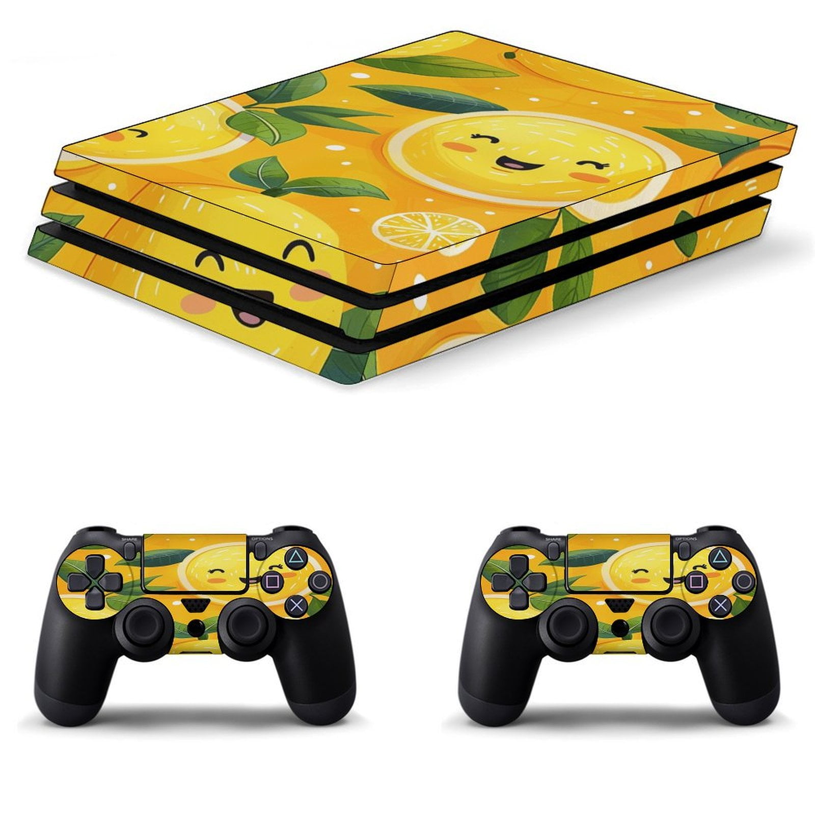Cartoon Lemon Pattern PS4/PS4 Pro/PS4 Slim Skin Sticker For Console And ...