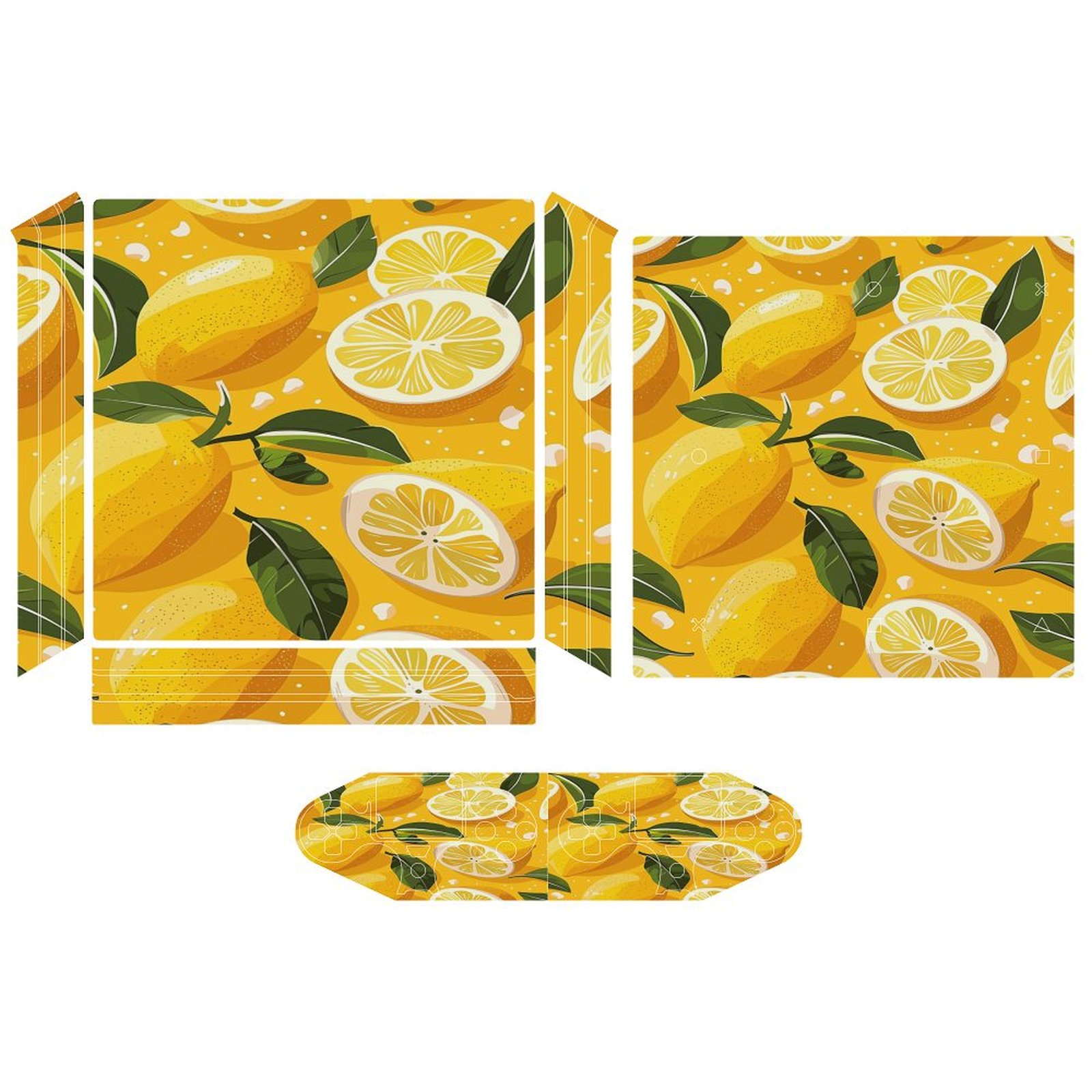 Cartoon Lemon Pattern PS4/PS4 Pro/PS4 Slim Skin Sticker For Console And ...